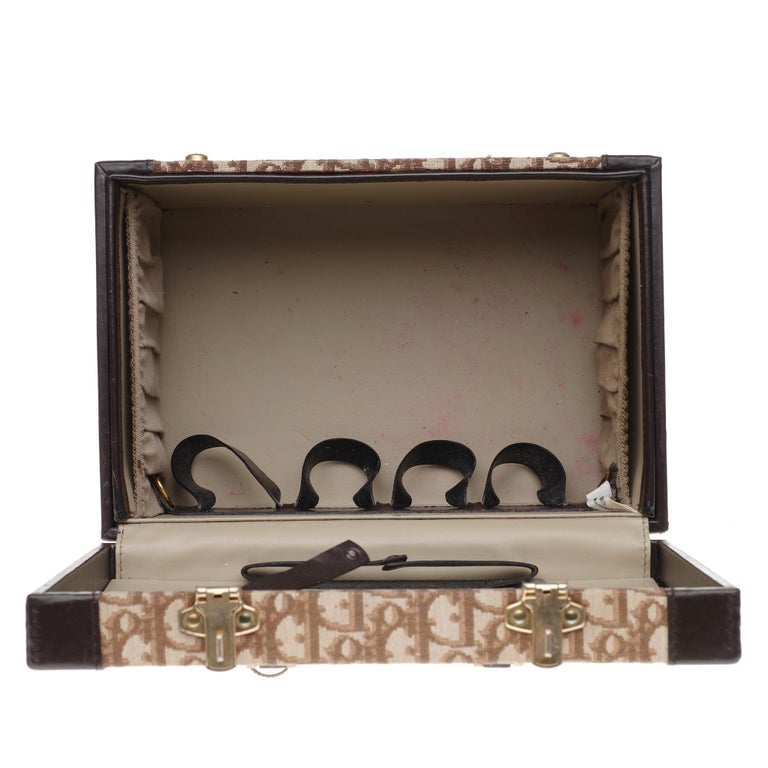 Beautiful Vintage Vanity Case Christian Dior in brown Canvas and ...