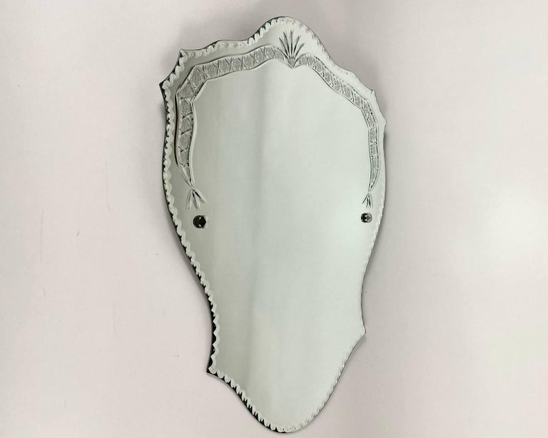 Beautiful Vintage Wall Mirror in Art Deco Style Frameless Wall Mirror ...