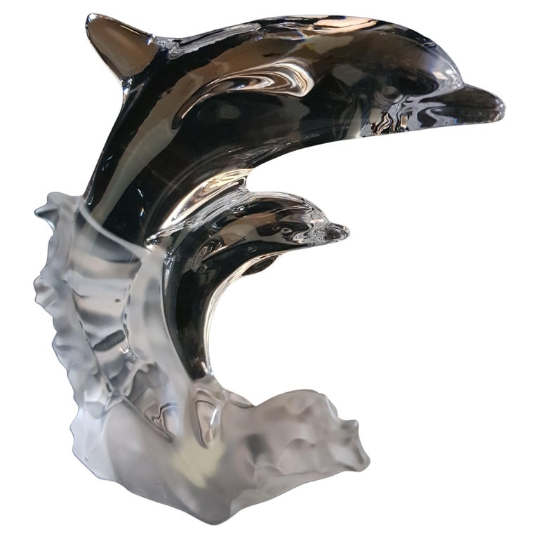 Beautiful Vintage Bleikristall Crystal Dolphins at 1stDibs