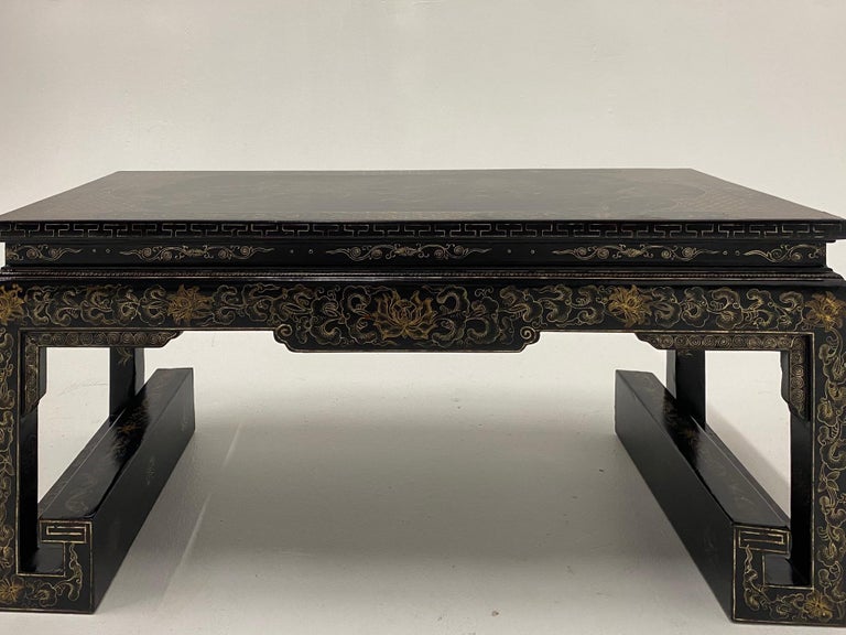 Beautifully Shaped and Decorated Chinese Lacquer Table For Sale at 1stDibs