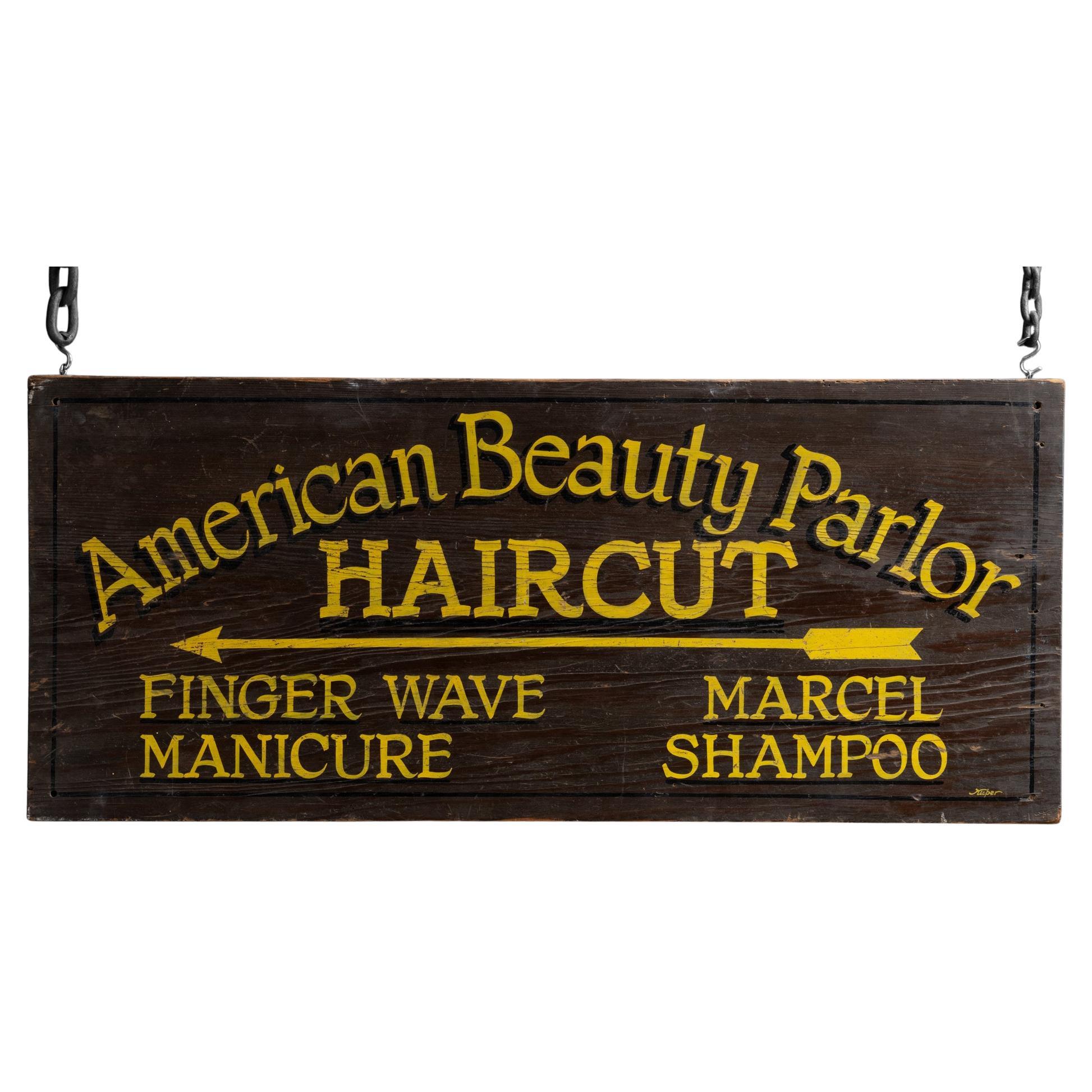 Beauty Parlor Sign, America circa 1950 For Sale at 1stDibs