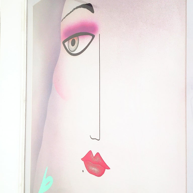 Robin Morris Beauty Illustration Portrait Poster Art Deco Style 1980s ...