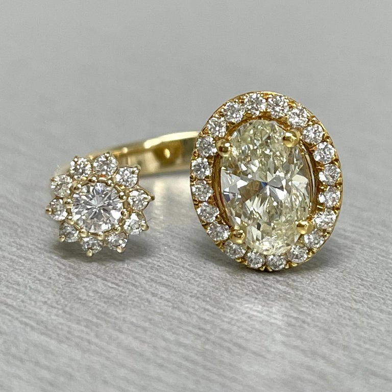 Beauvince Peek a Boo Diamond Ring '1.63 Ct Diamonds', in Yellow Gold ...