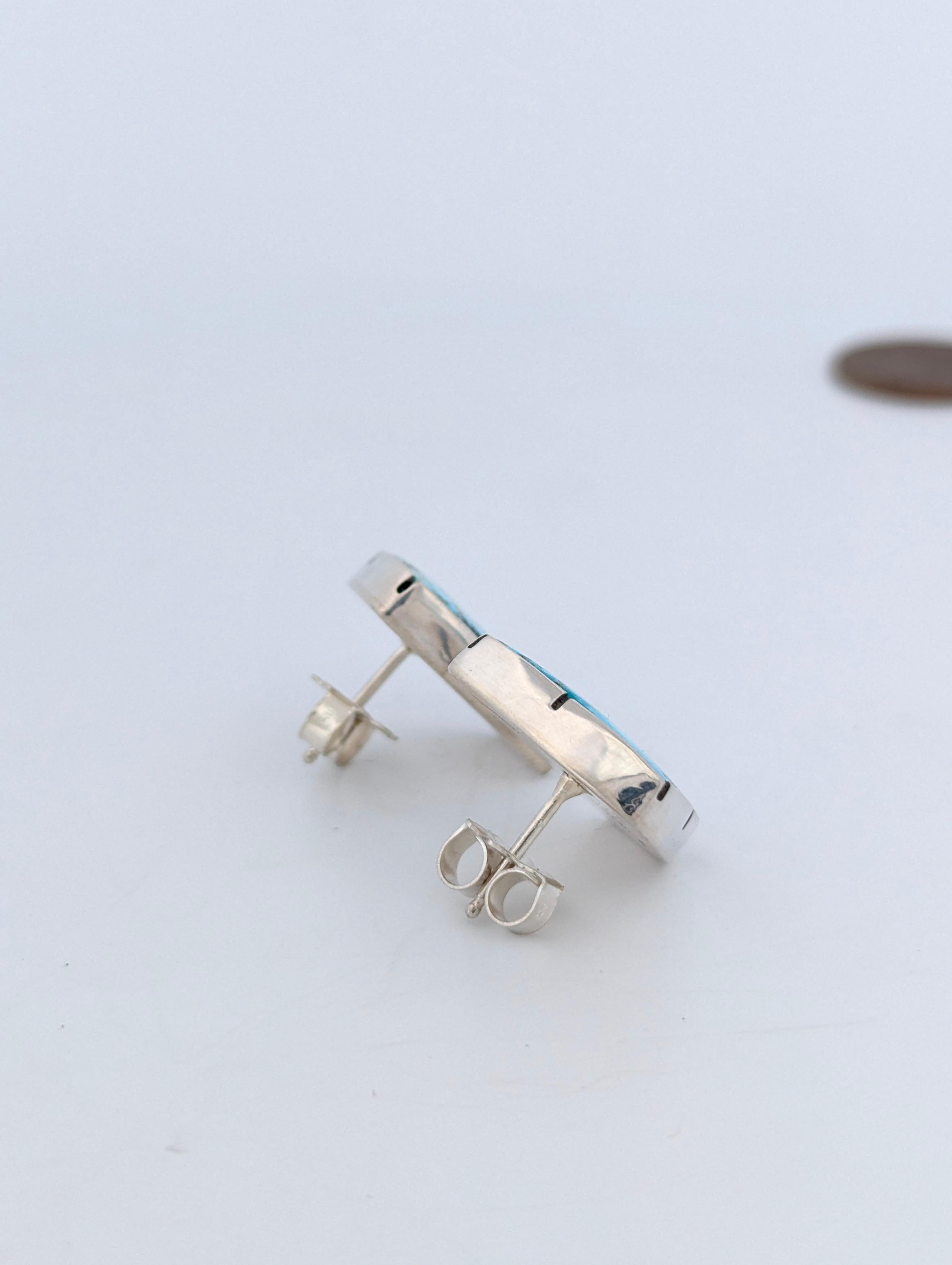 Beaver Springs Sterling Silver Earrings with Kingman Turquoise ...