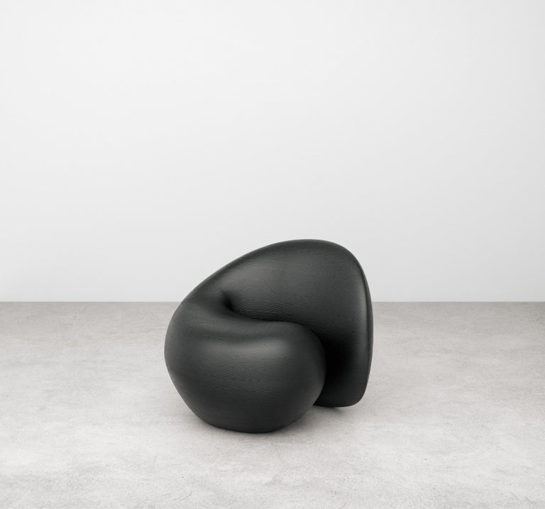 Beaver Tail Chair in Ebonized Ash by Objects and Ideas For Sale at 1stDibs