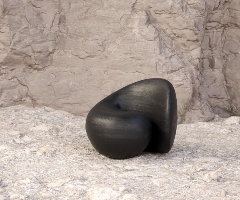 Beaver Tail Chair in Ebonized Ash by Objects and Ideas For Sale at 1stDibs