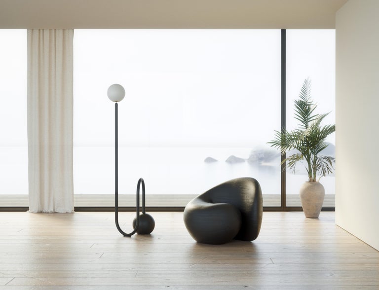 Beaver Tail Chair in Ebonized Ash by Objects and Ideas For Sale at 1stDibs