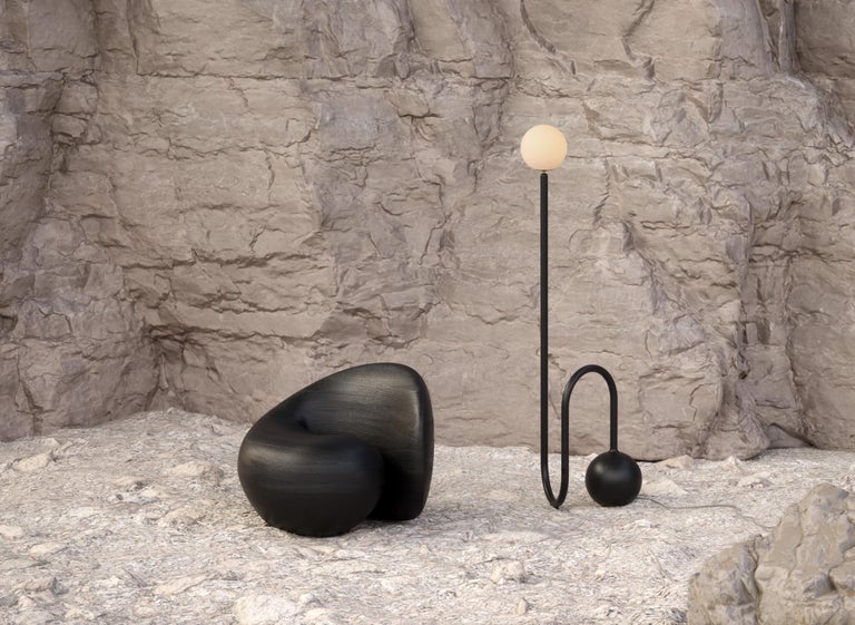 Beaver Tail Chair in Ebonized Ash by Objects and Ideas For Sale at 1stDibs