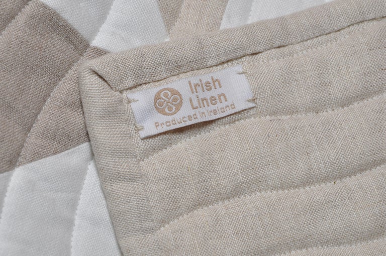 Bed Runner Quilt Blanket Vintage Irish Linen Patchwork Handmade For ...