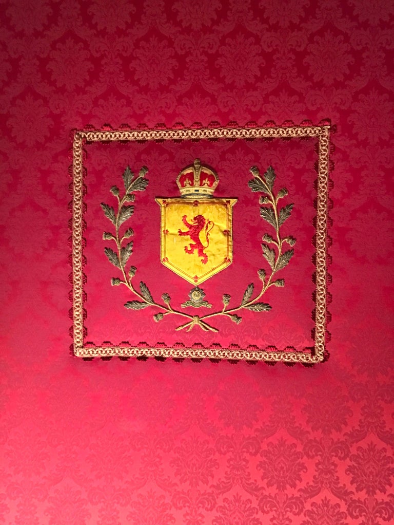 Bed Tester Mahogany Chippendale Claret Red Damask Duke Hamilton ...