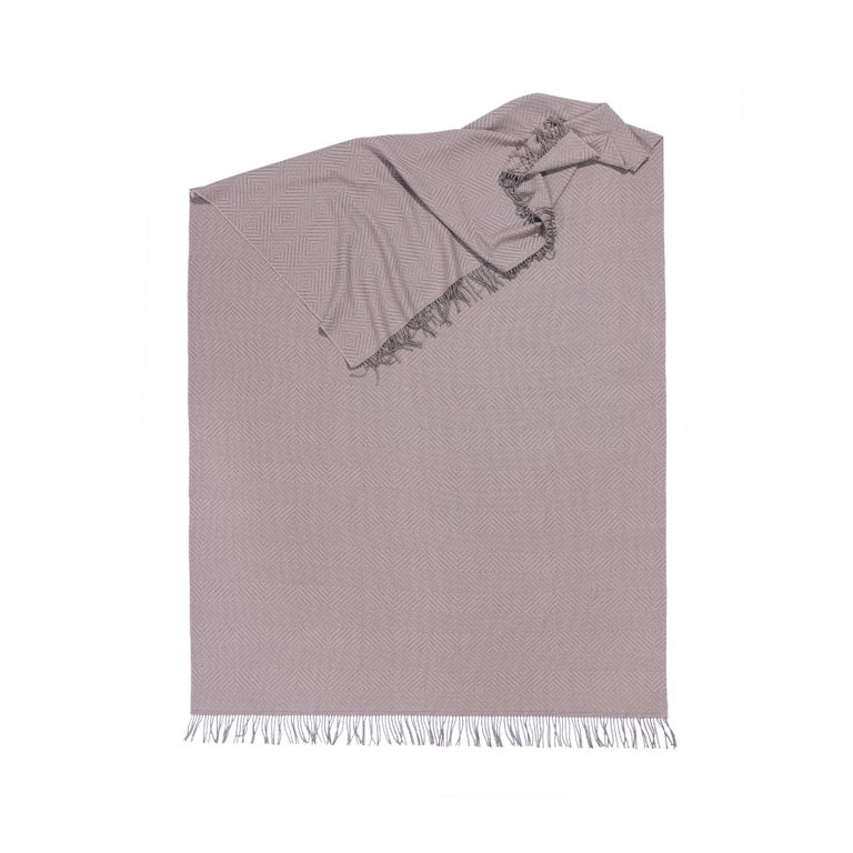 Bed Throw Woven of Extra Fine Merino in Mauve by Catharina Mende For ...