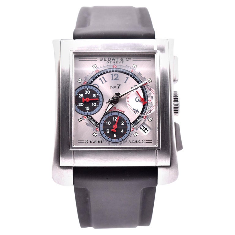 Bedat Stainless Steel Chronograph For Sale at 1stDibs