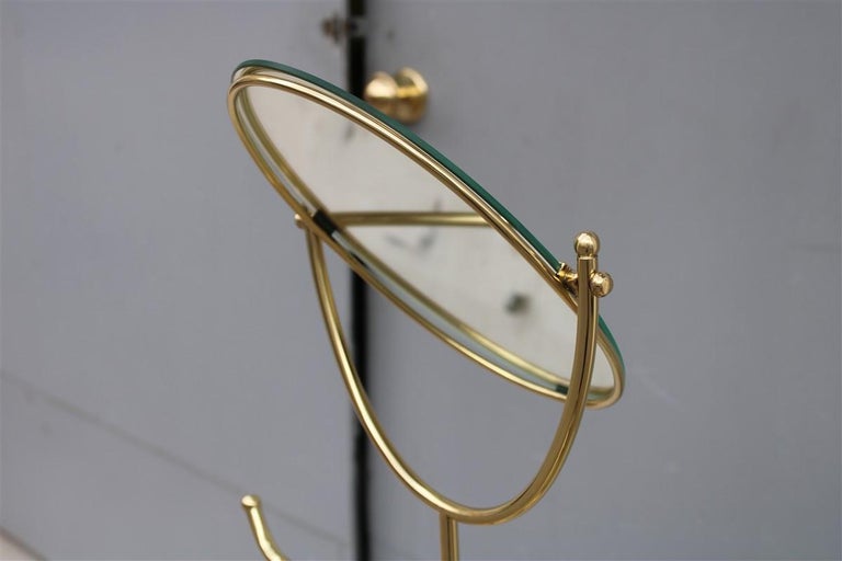Bedroom Clothes Hanger with Mirror Italy Mid-Century Modern Gold For ...