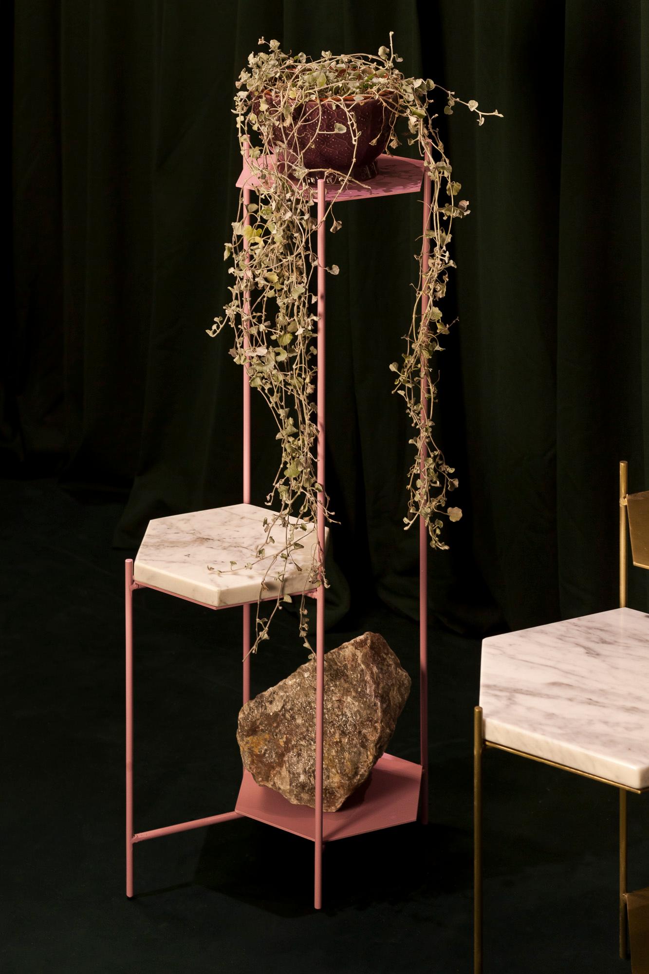 BEE Contemporary Side Table in Steel and Marble by Ries For Sale at ...