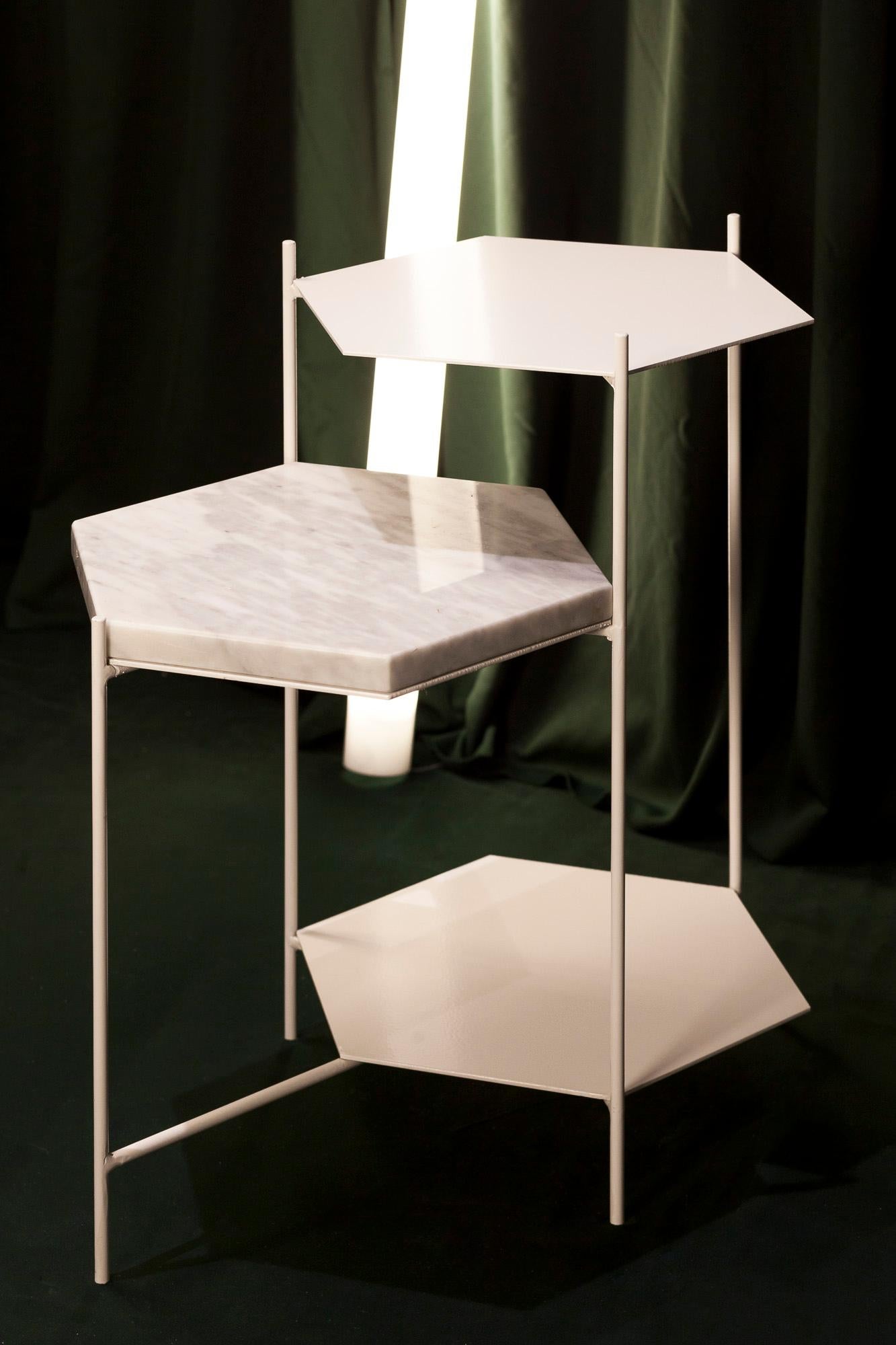 BEE Contemporary Side Table in Steel and Marble by Ries For Sale at ...