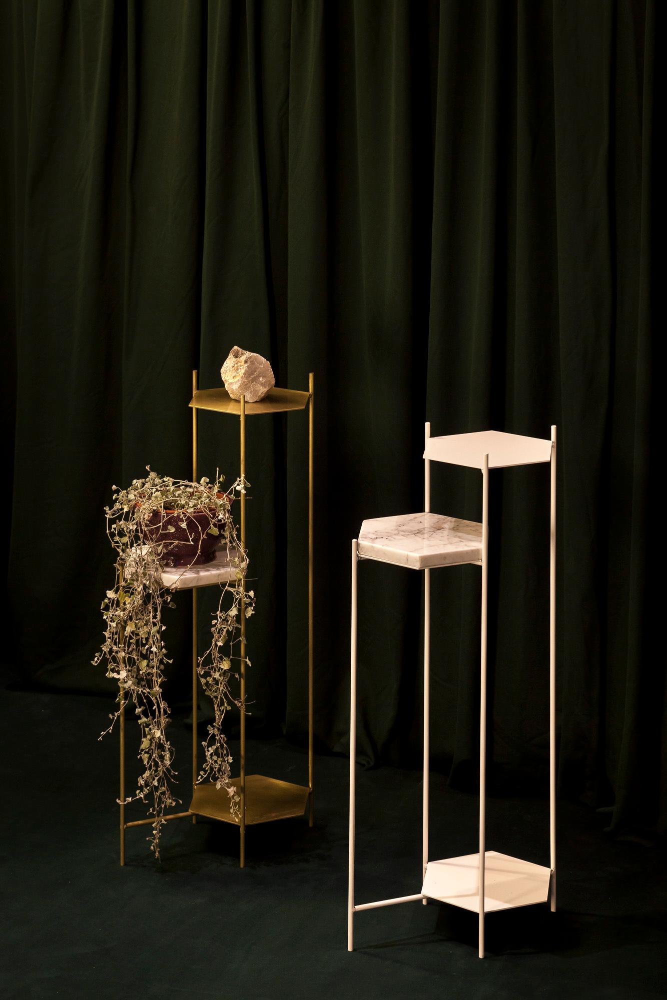 BEE Contemporary Side Table in Steel and Marble by Ries For Sale at ...