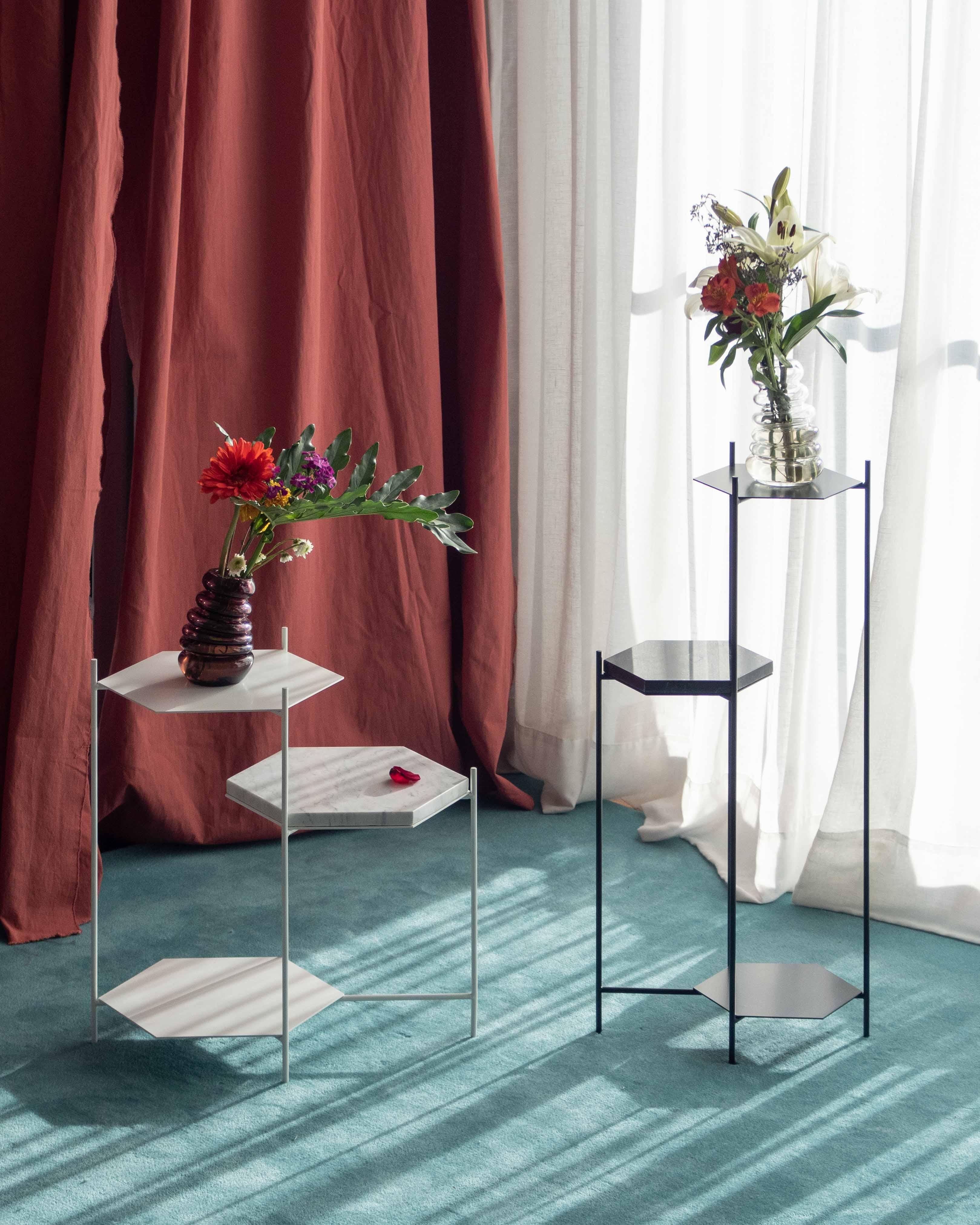 BEE Contemporary Side Table in Steel and Marble by Ries For Sale at ...