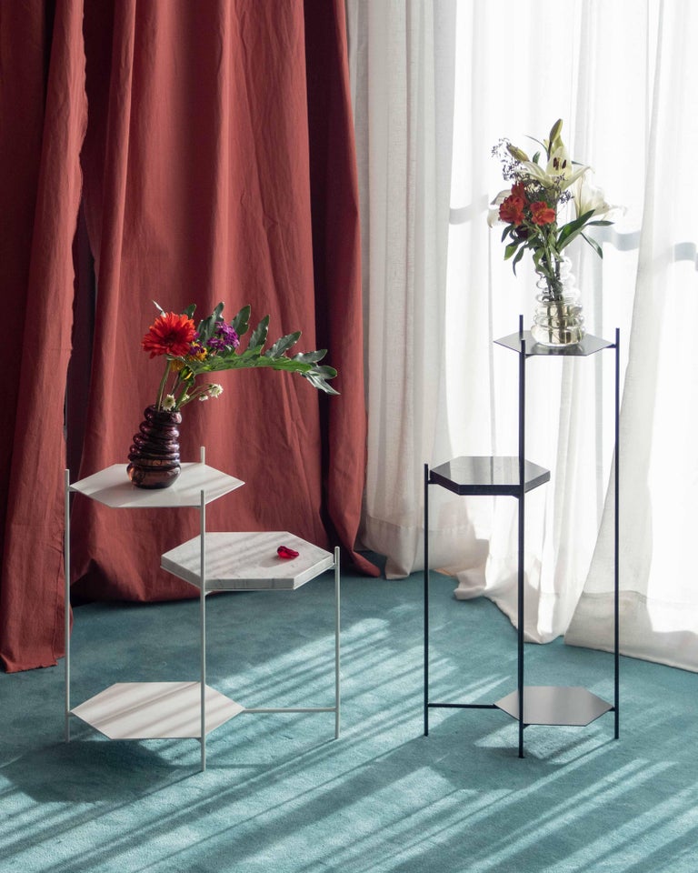 BEE Contemporary Side Table in Steel and Marble by Ries For Sale at ...