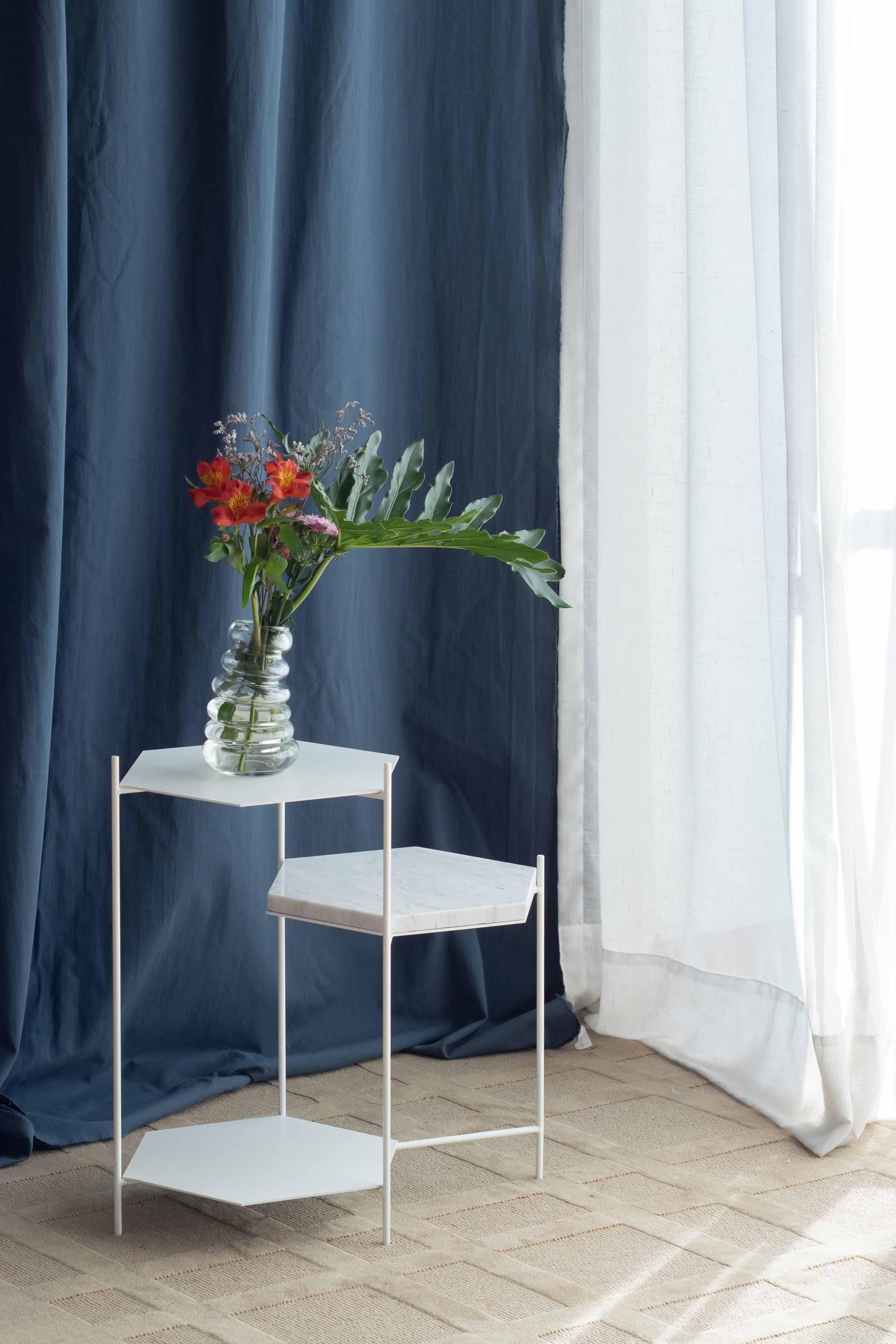 BEE Contemporary Side Table in Steel and Marble by Ries For Sale at ...