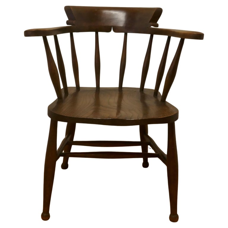Beech and Elm Smokers Bow Office or Desk Chair For Sale at 1stDibs