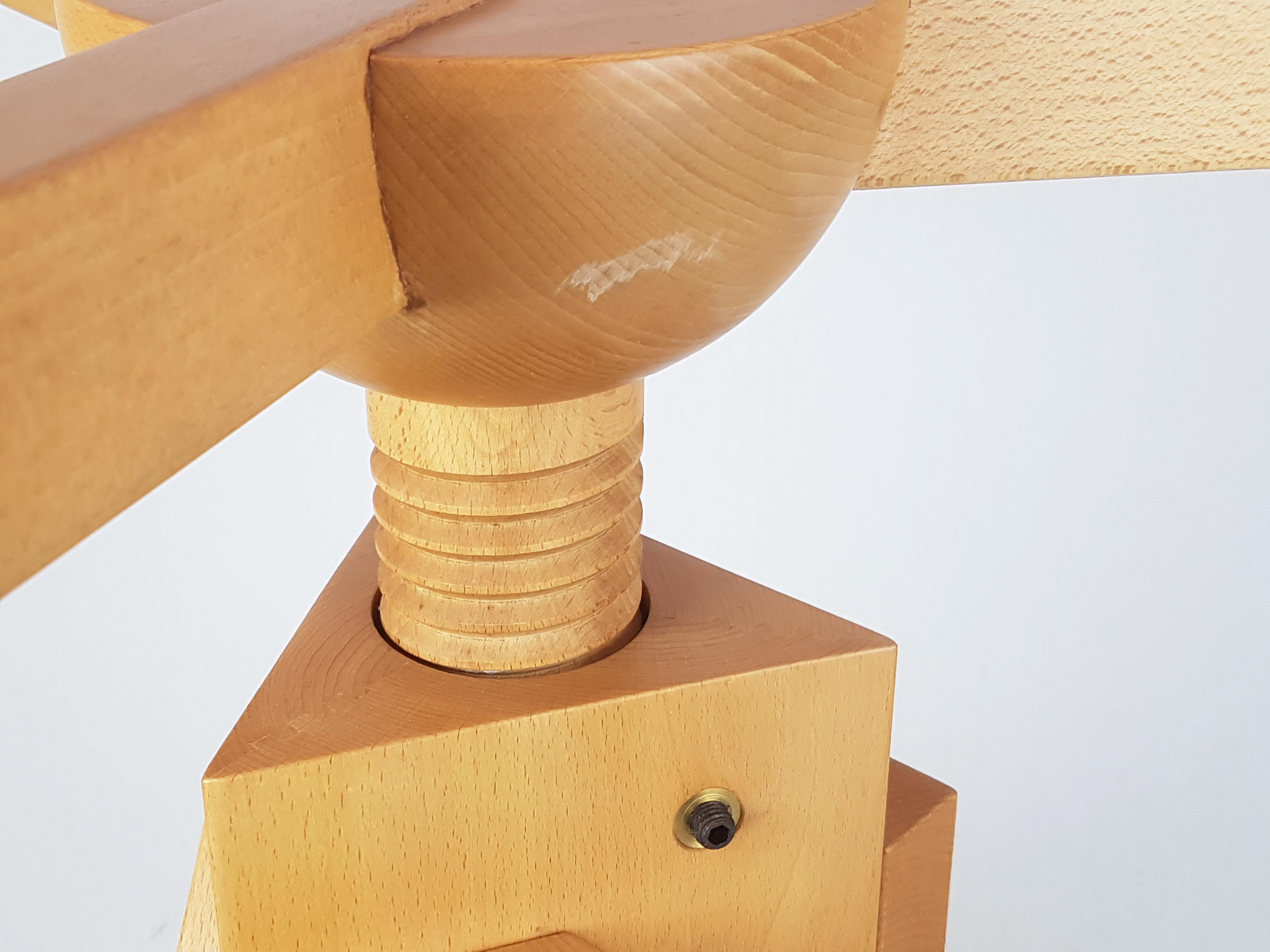 Beech Wood 1980s Adjustable Table Vidun by v. Magistretti for De Padova ...