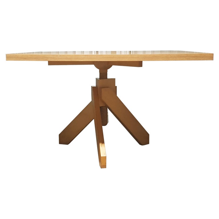 Beech Wood 1980s Adjustable Table Vidun by v. Magistretti for De Padova ...
