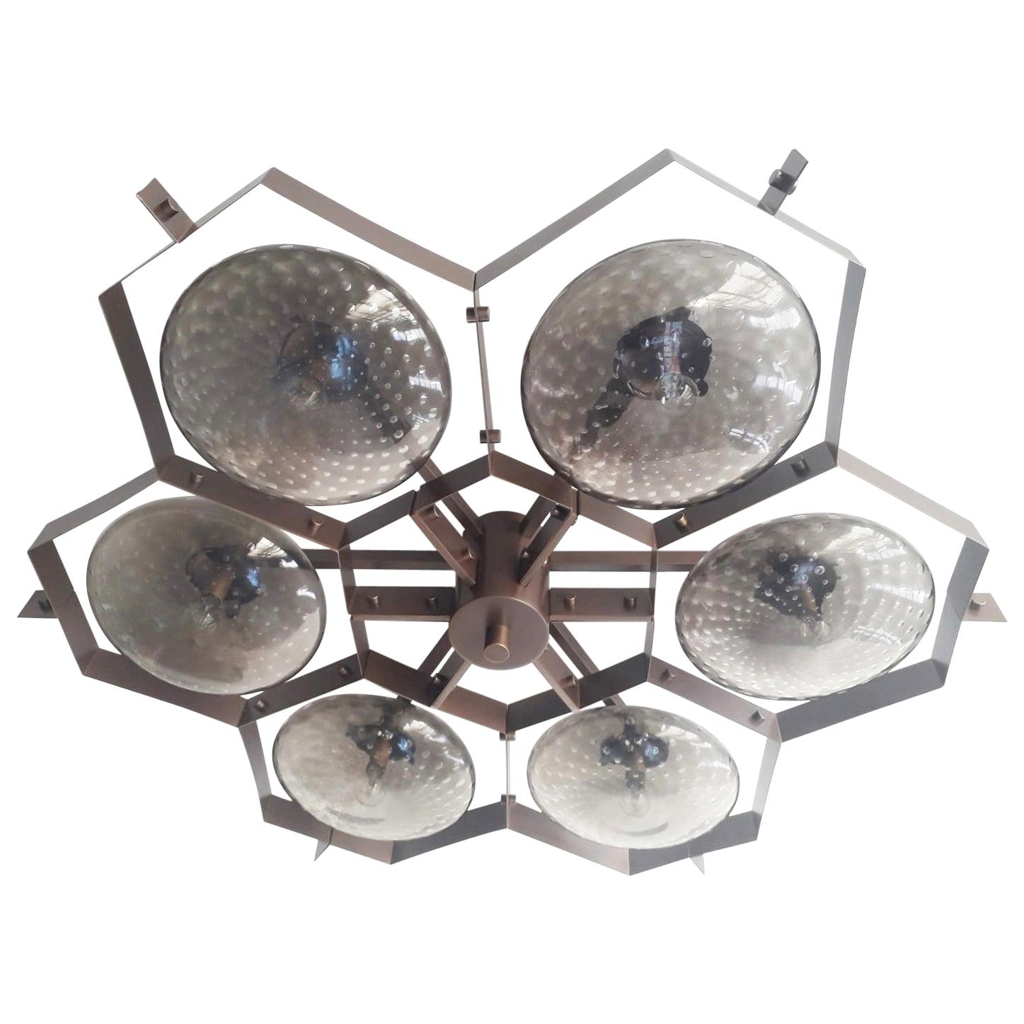 Midcentury Beehive Ceiling Flush Mount at 1stDibs | beehive ceiling fan