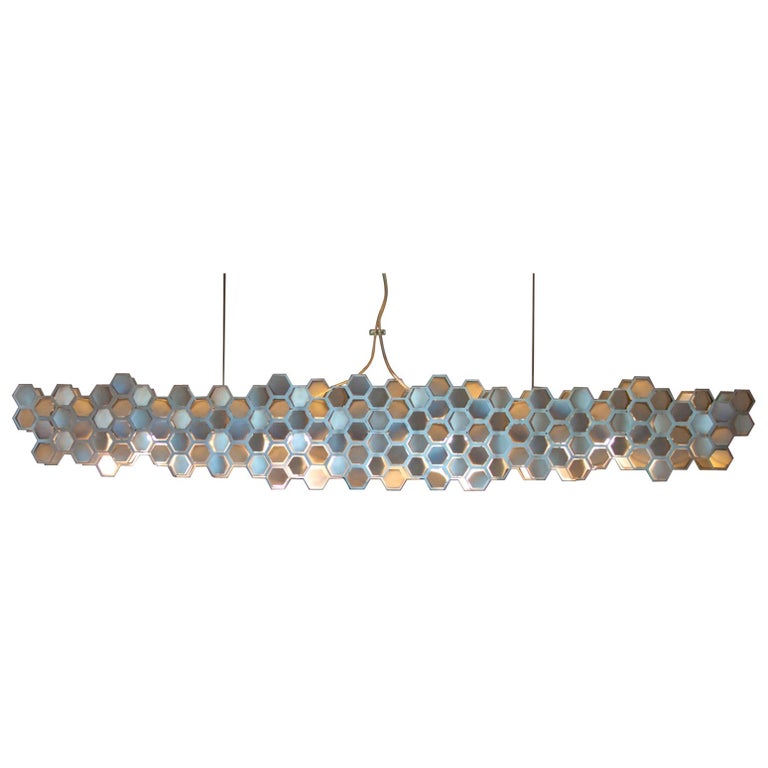 Beeline Linear Chandelier in Stainless Steel by David D’Imperio For ...