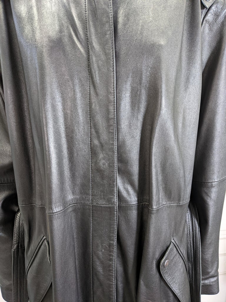 Beged-Or Leather Moto Coat For Sale at 1stDibs