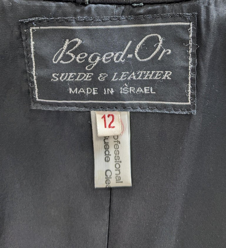 Beged-Or Leather Moto Coat For Sale at 1stDibs