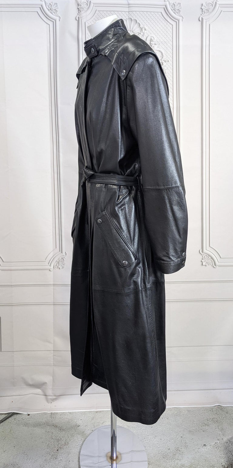 Beged-Or Leather Moto Coat For Sale at 1stDibs