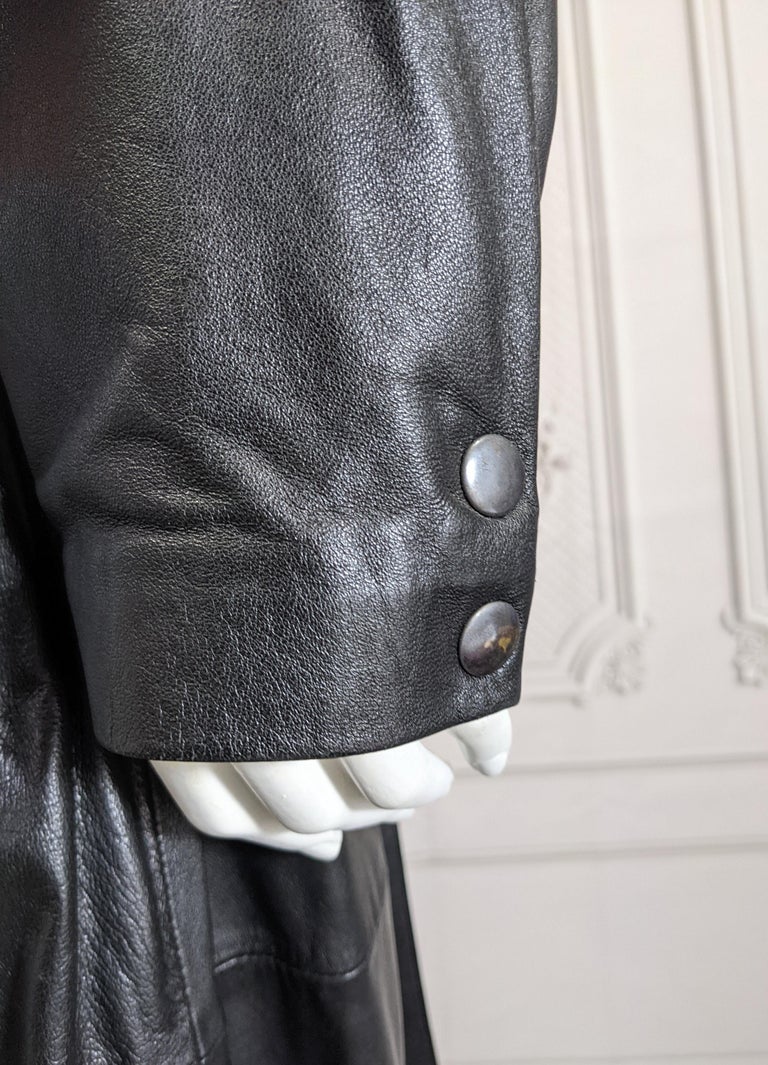 Beged-Or Leather Moto Coat For Sale at 1stDibs