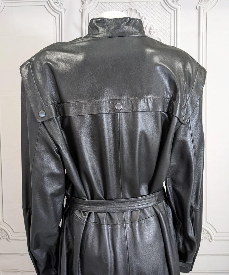 Beged-Or Leather Moto Coat For Sale at 1stDibs