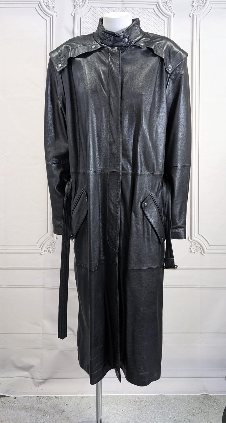 Beged-Or Leather Moto Coat For Sale at 1stDibs