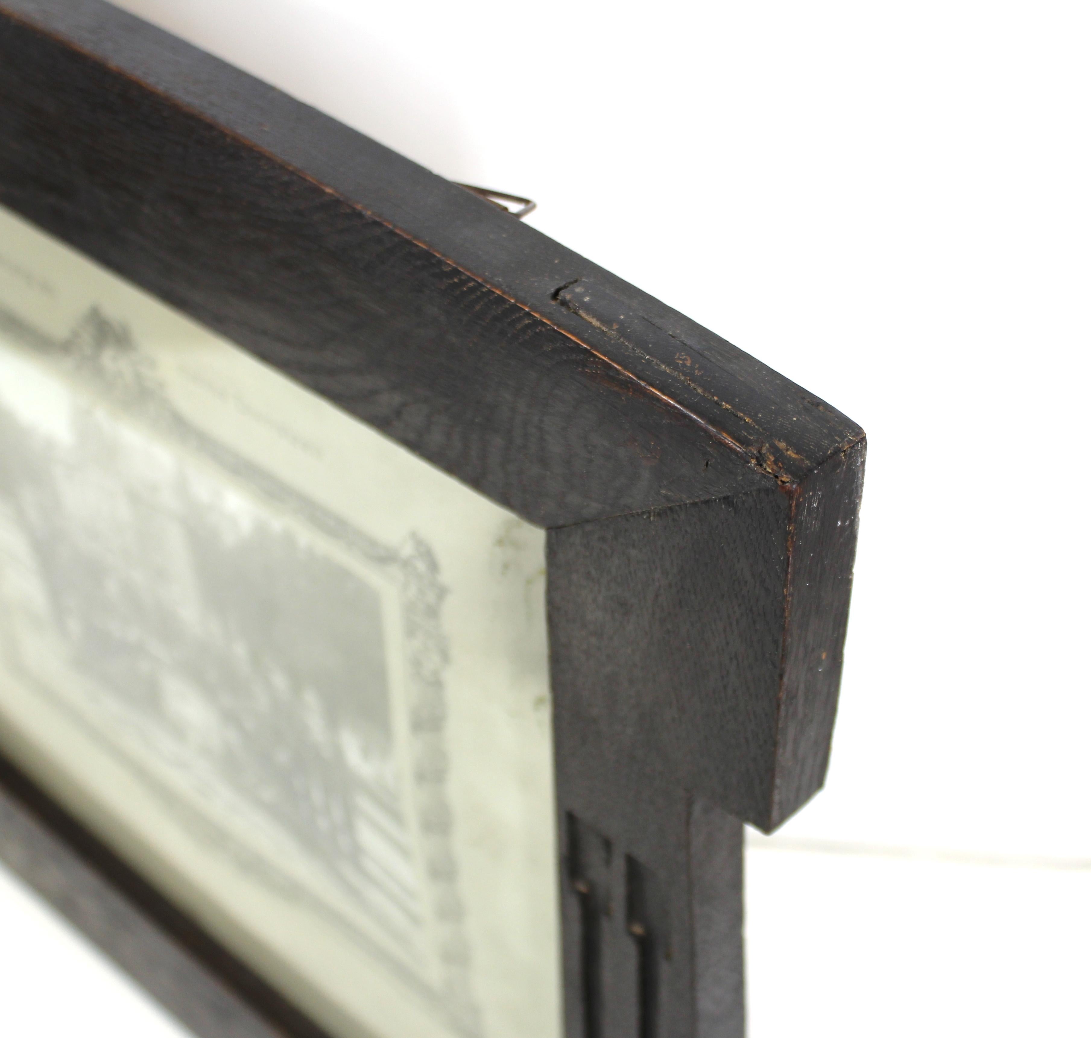 Behrens School German Secessionist Picture Frame in Ebonized Oak For ...