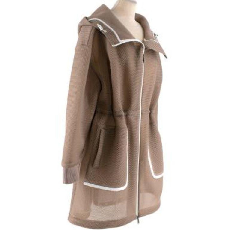 Beige Airtex logo parka For Sale at 1stDibs