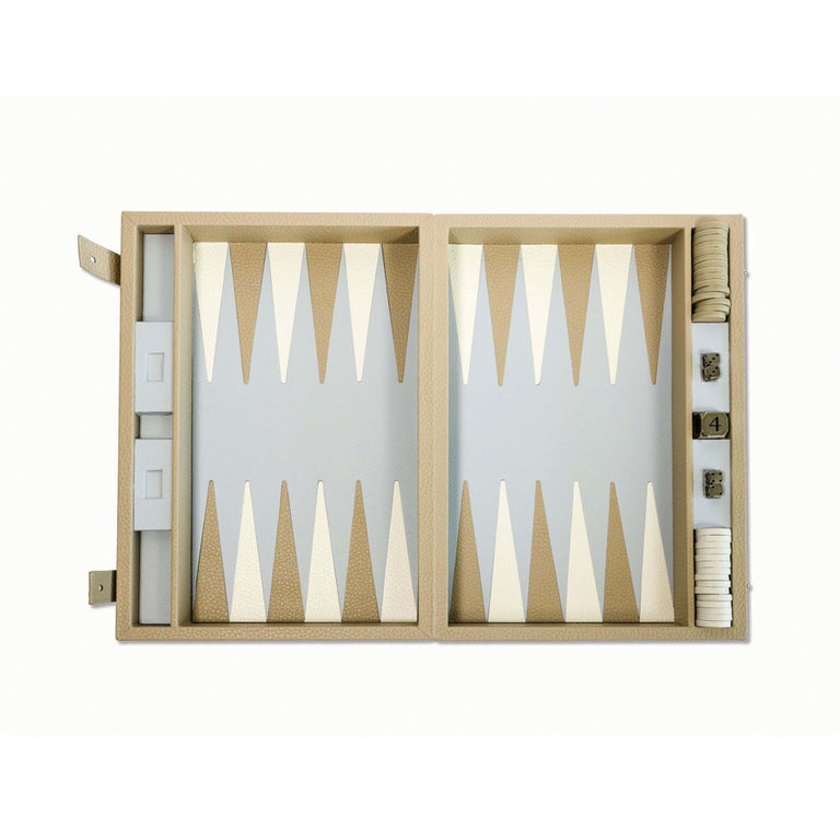 Beige Backgammon Box Game For Sale at 1stDibs
