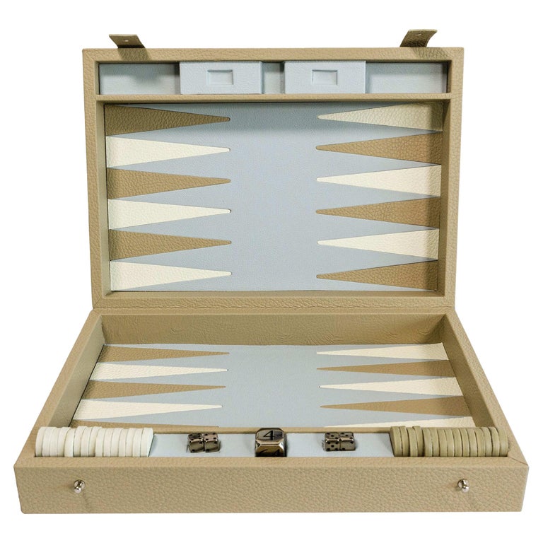 Beige Backgammon Box Game For Sale at 1stDibs