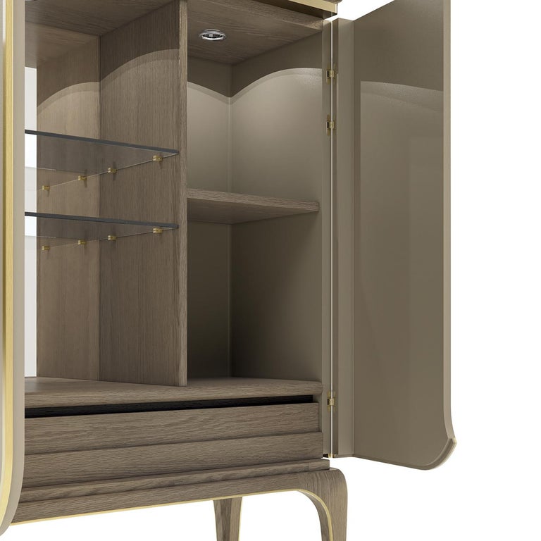 Beige Bar Cabinet For Sale at 1stDibs