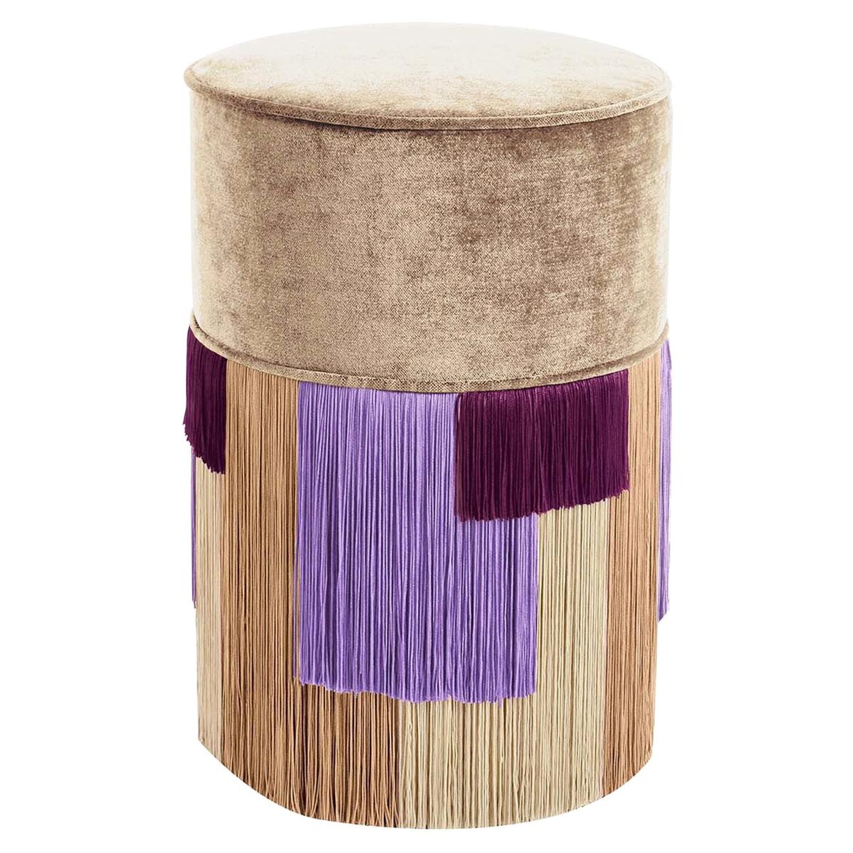 Beige Pouf with Backrest For Sale at 1stDibs