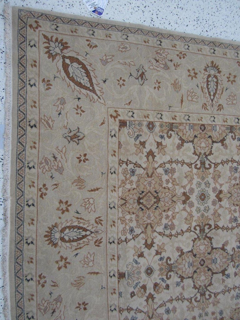 Beige Floral Pattern Area Rug For Sale at 1stDibs
