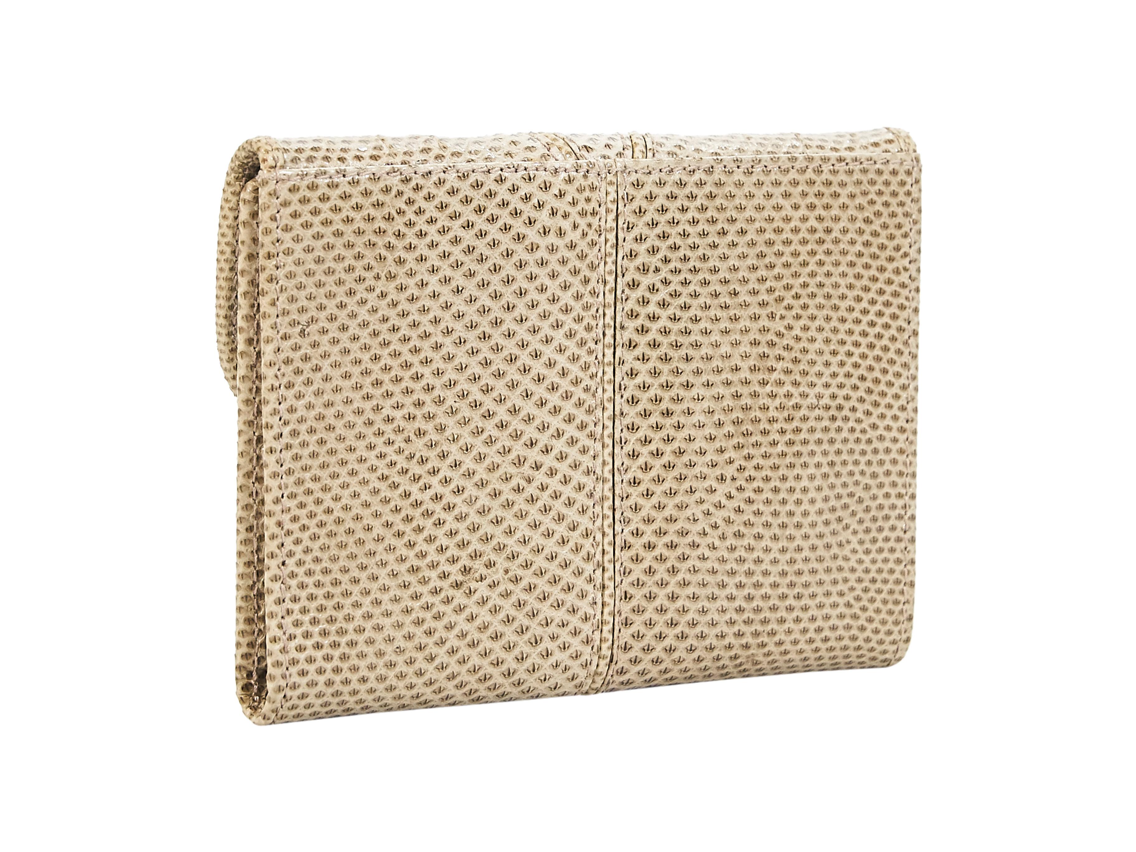 Beige Judith Leiber Karung Snakeskin Wallet at 1stDibs