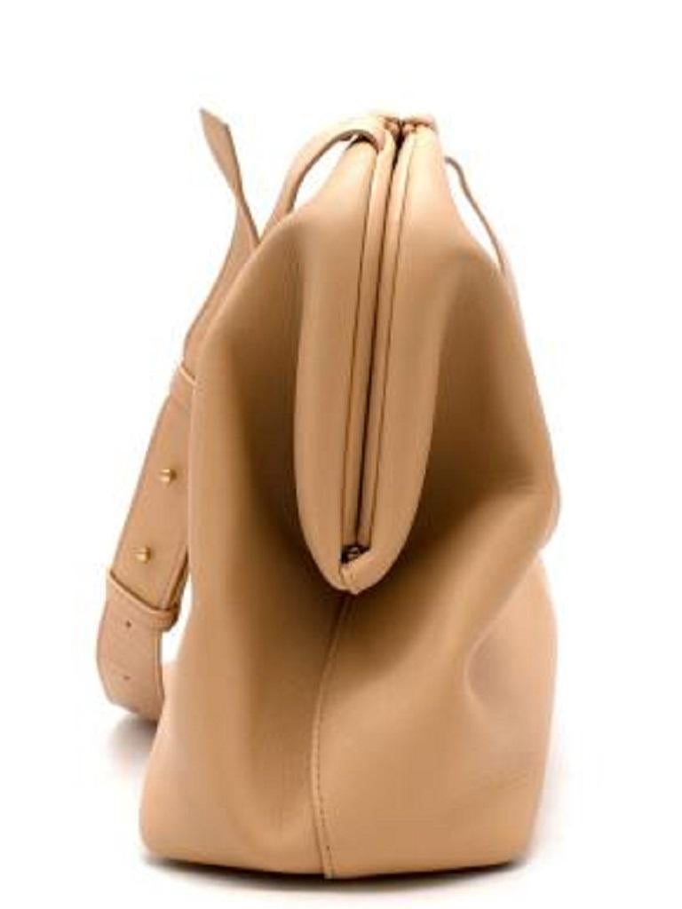 Beige Leather Medium Point Shoulder Bag For Sale at 1stDibs
