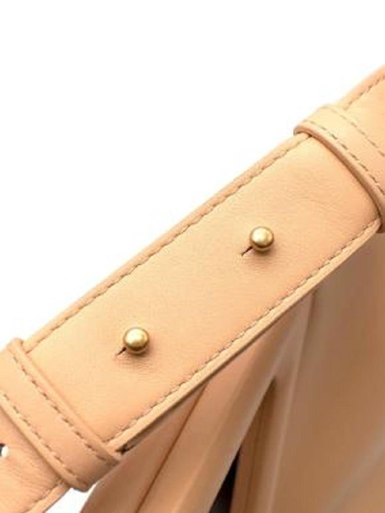 Beige Leather Medium Point Shoulder Bag For Sale at 1stDibs