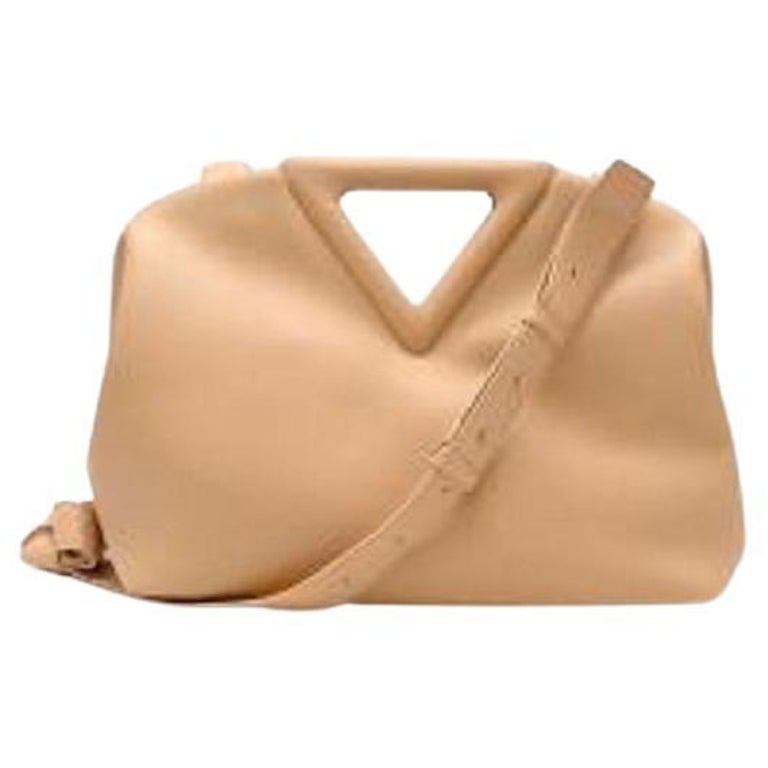 Beige Leather Medium Point Shoulder Bag For Sale at 1stDibs