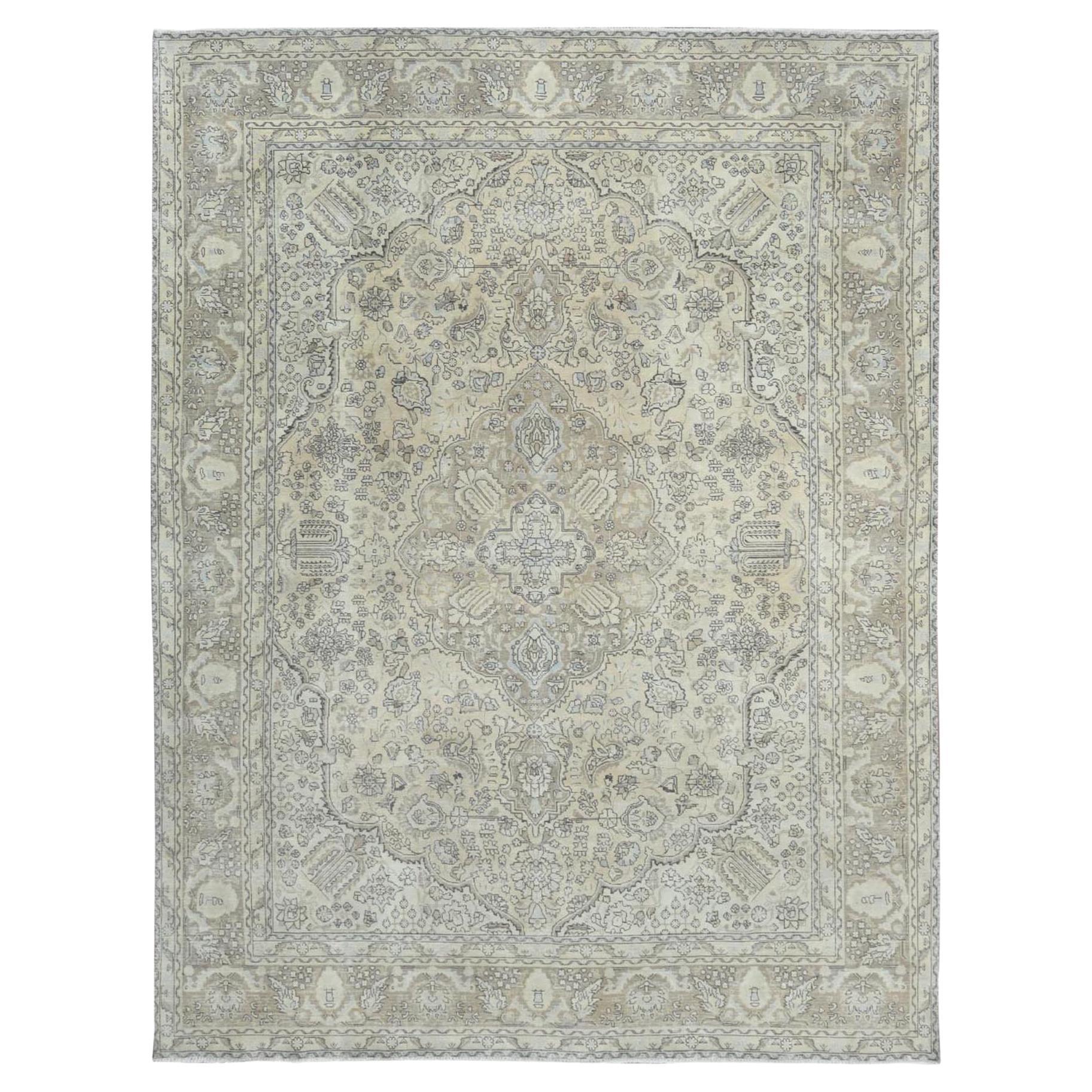 Persian Tabriz 400 Kpsi Mansion Size Wool and Silk Hand Knotted Rug at ...