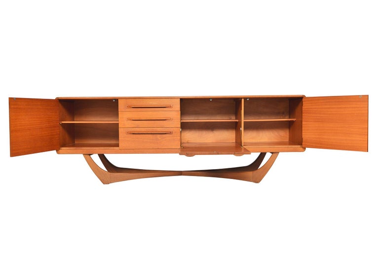 Beithcraft Credenza with Floating X Form Base #2 For Sale at 1stDibs