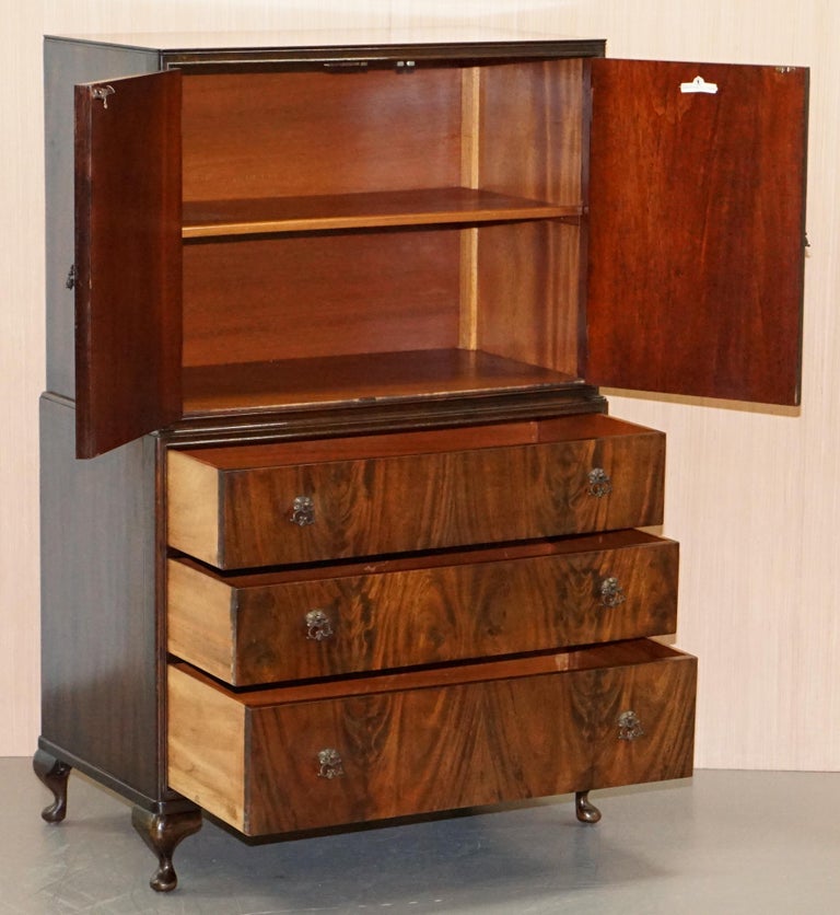 Beithcraft Scotland Flamed Mahogany Tallboy Chest of Drawers Part of ...