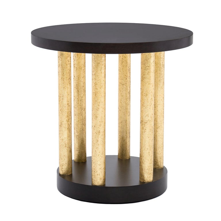Bel Air Accent Table II in Chocolate and Antiqued Gold by Innova Luxuxy ...