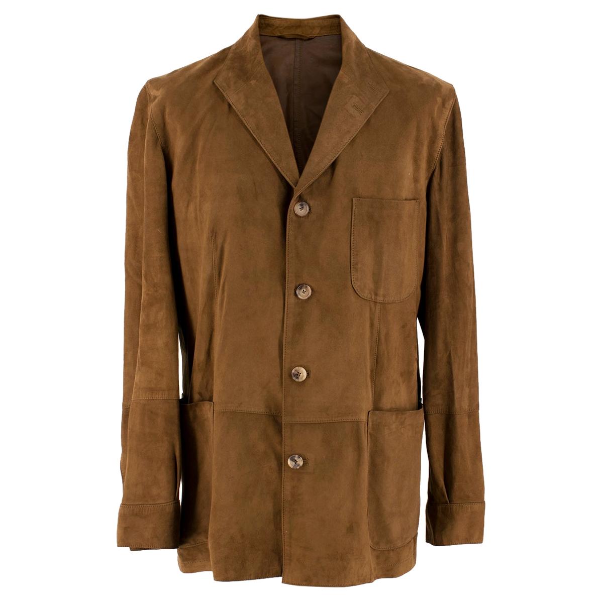 Bel y Cia Brown Suede Jacket XL at 1stDibs